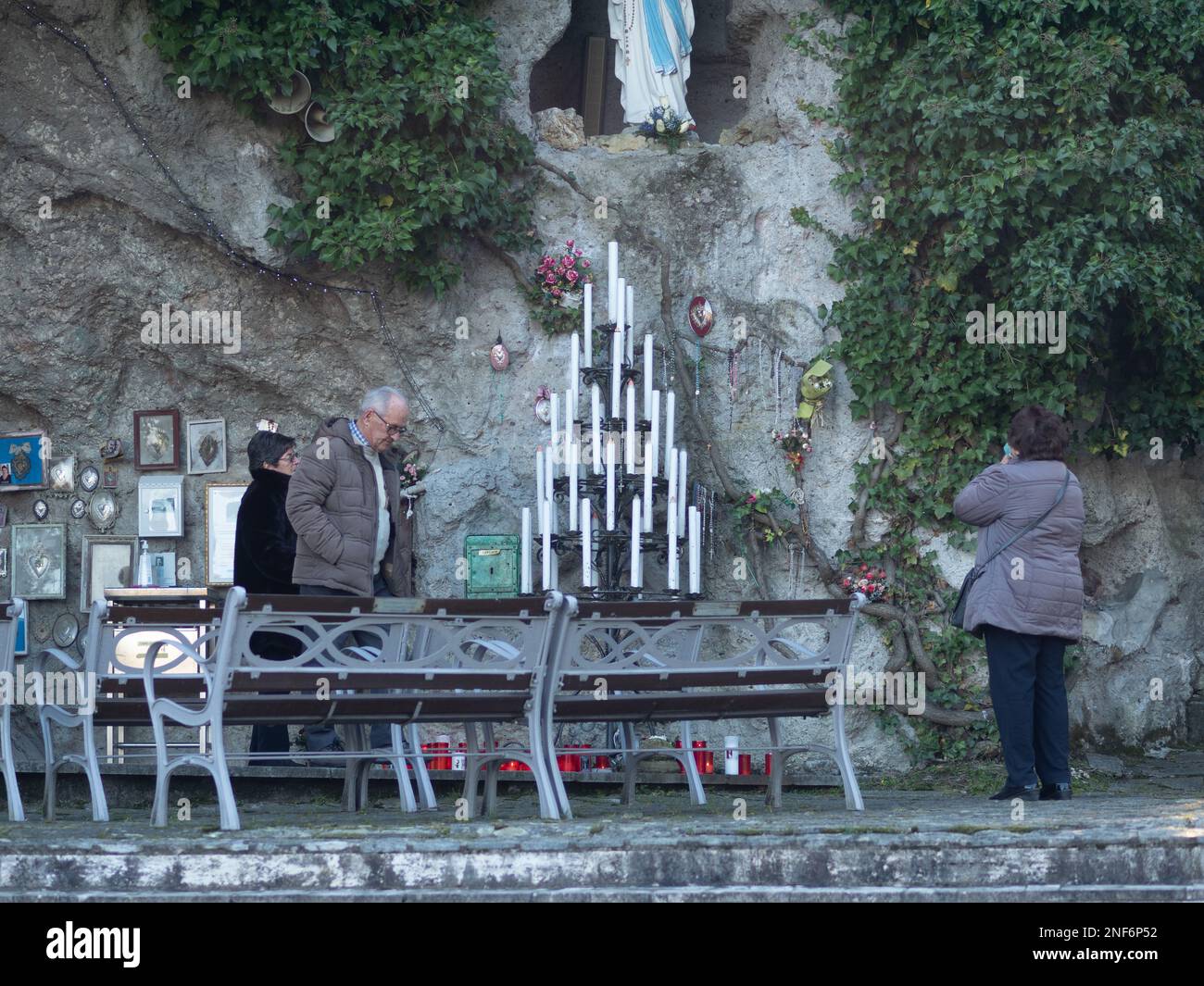 Sperongia Morfasso, Italy - 12nd february 2023 Statue of Our Lady of ...