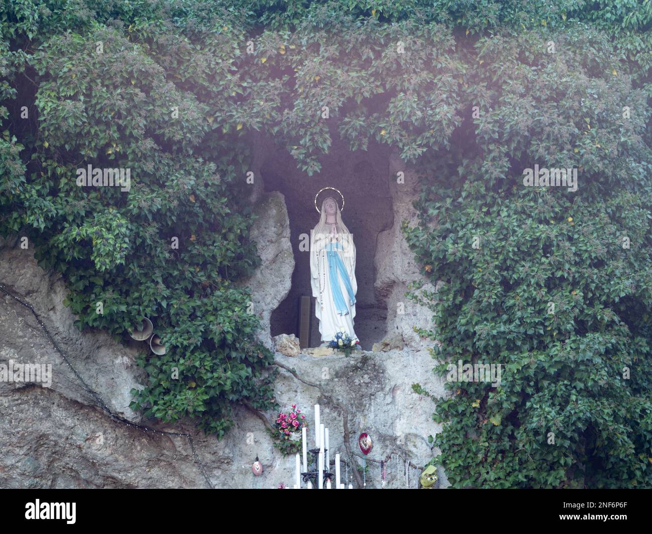 Sperongia Morfasso, Italy - 12nd february 2023 Statue of Our Lady of ...