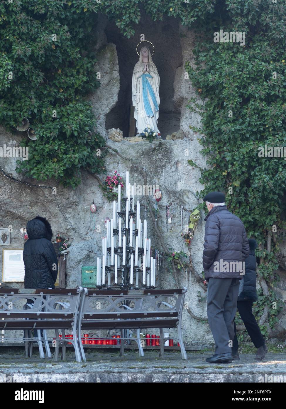 Sperongia Morfasso, Italy - 12nd february 2023 Statue of Our Lady of ...