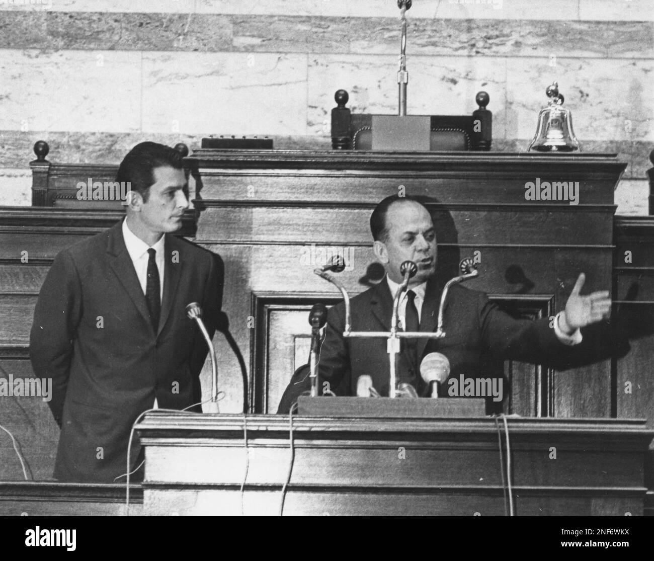 Newly appointed Prime Minister, Colonel George (Georgios) Papadopoulos ...