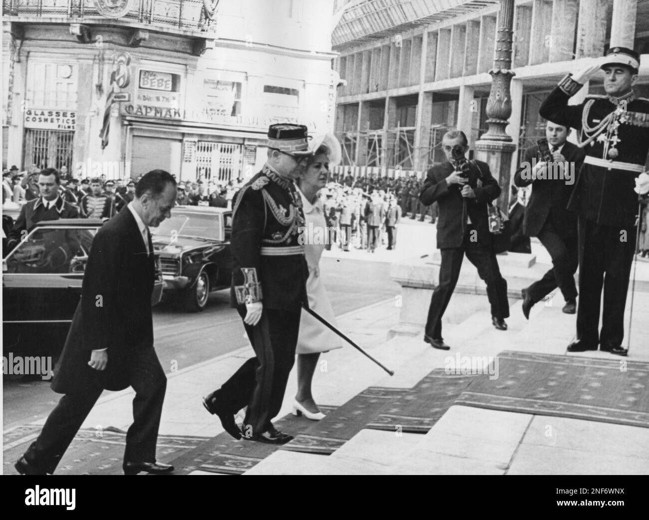 Greek Premier George (Georgios) Papadopoulos, crown Regent General ...