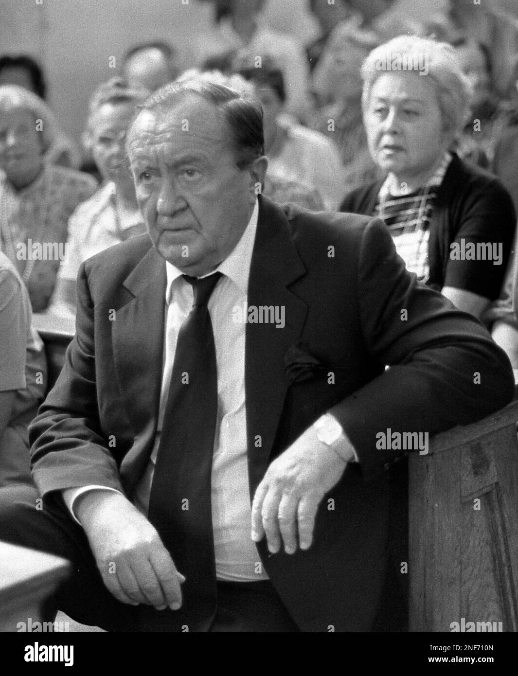 West German actor Siegfried Lowitz, is pictured during the funeral of ...