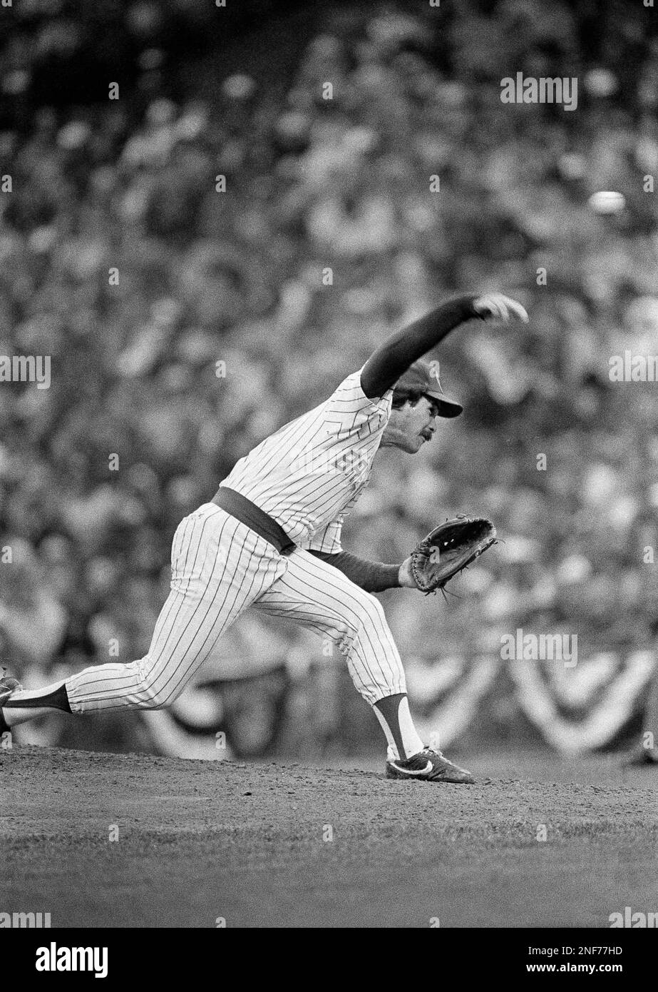 Milwaukee Brewers pitcher Moose Haas sends one into home in first ...