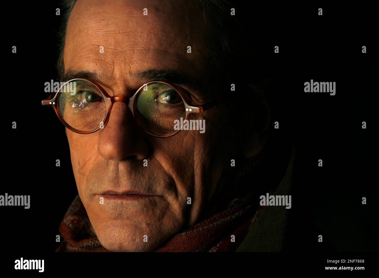 Actor Jeremy Irons poses for a picture in the alley next to the ...
