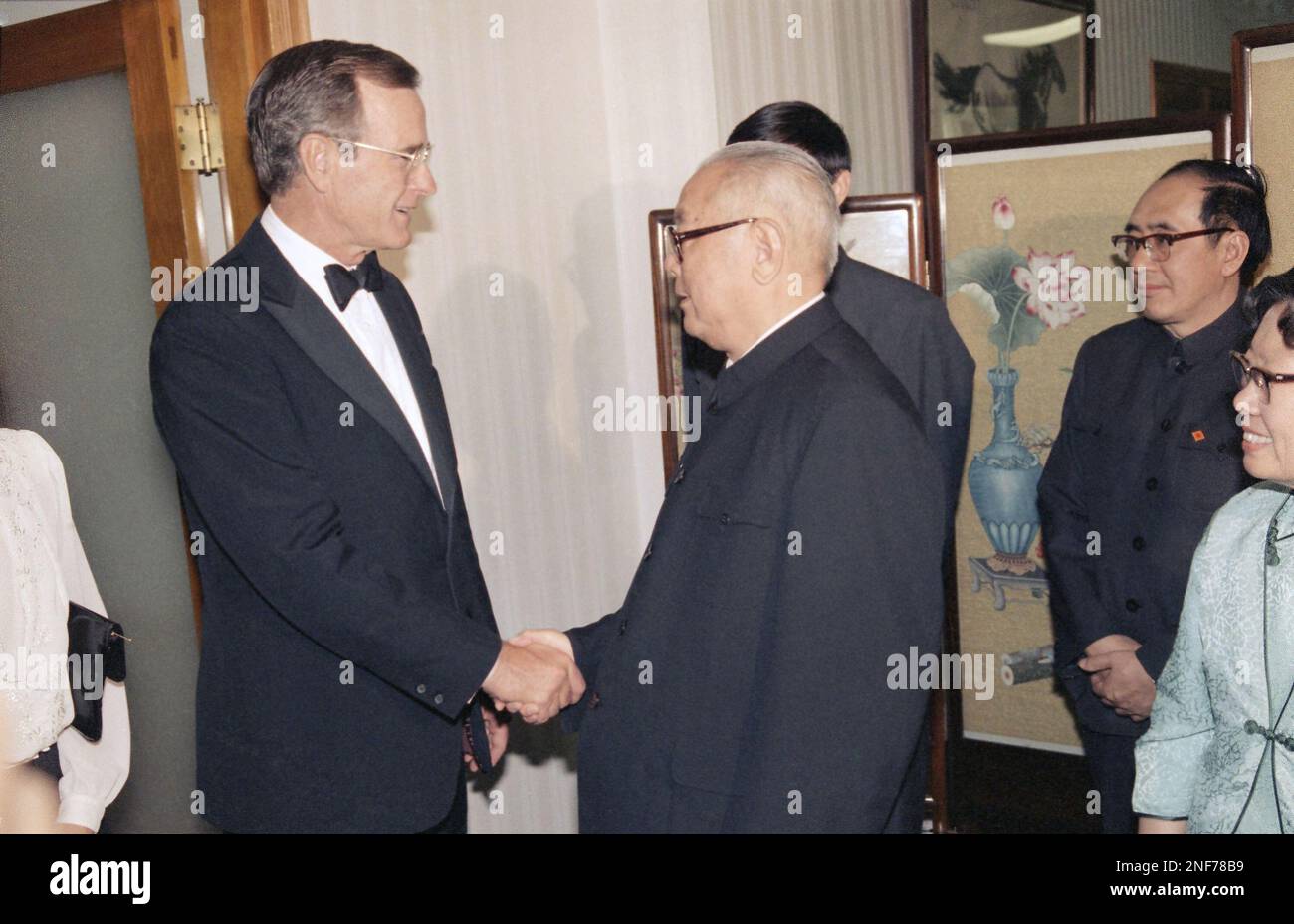 U.S. Vice President George H. Bush at Chinese Embassy Dinner with Pres ...