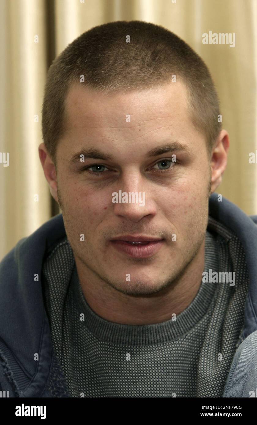 Actor and model Travis Fimmel poses for a picture in New York, Thursday ...