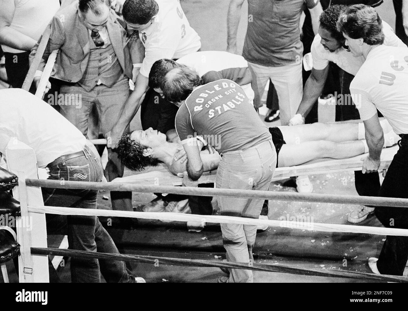 Francisco "Kiko" Bejines, of Guadalajara, Mexico is taken out of the ...