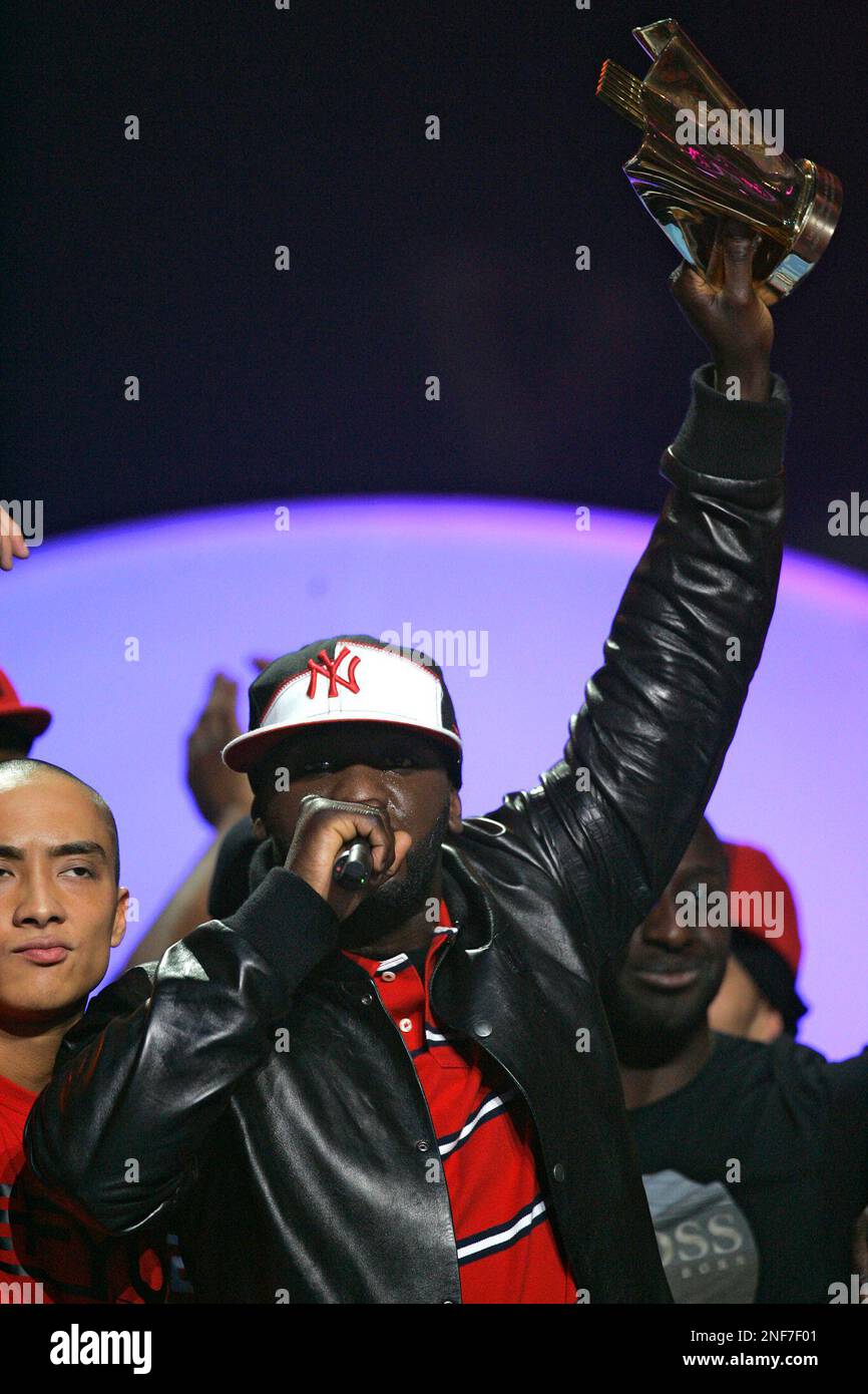 French Rapper Sefyu celebrates as he receives the award for Best Urban ...