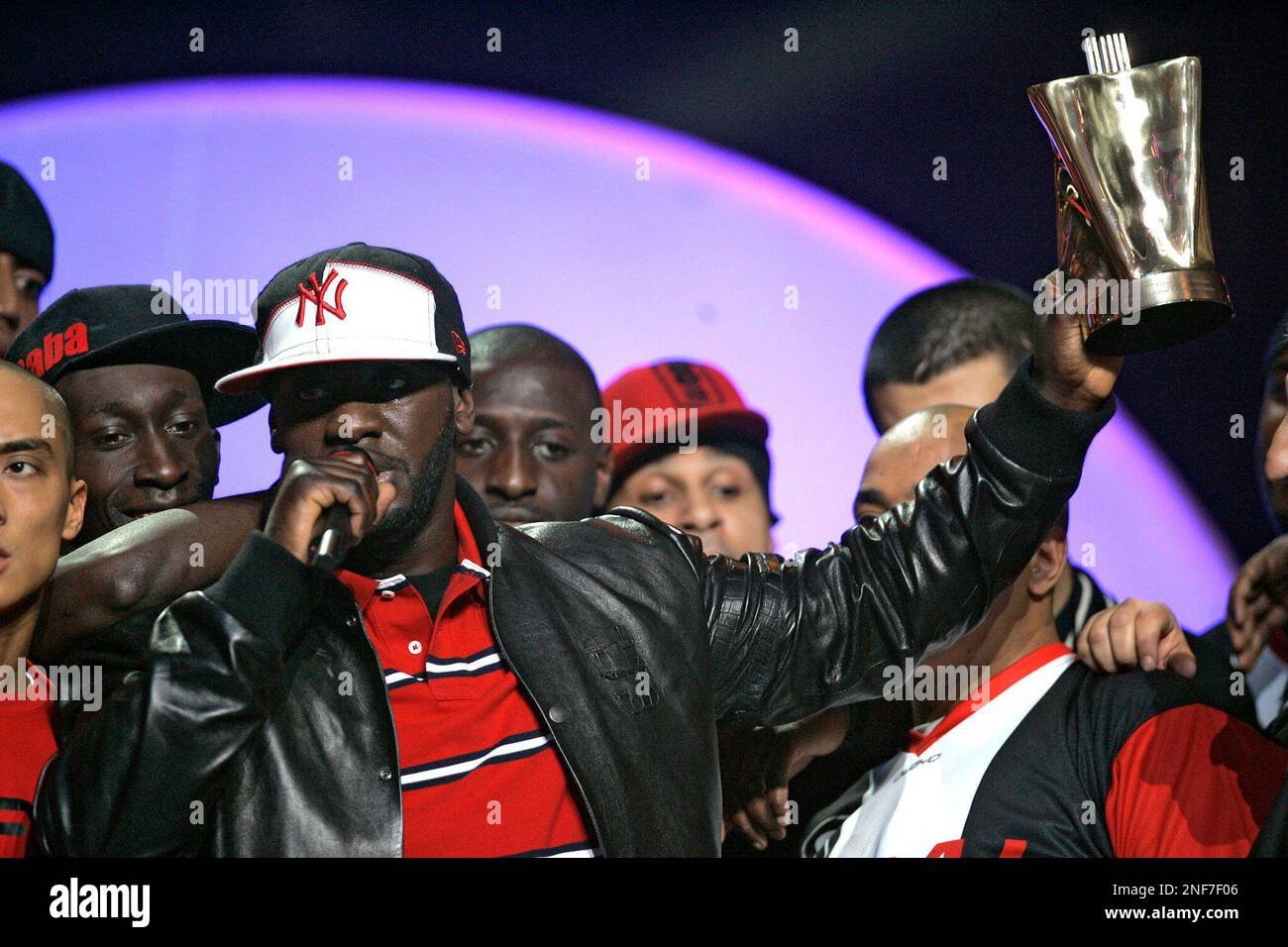French Rapper Sefyu celebrates as he receives the award for Best Urban ...
