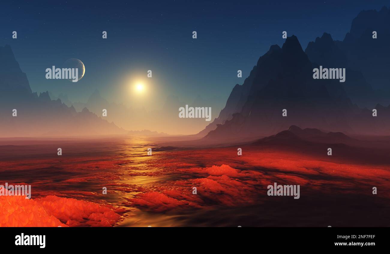 The exoplanet in evolution. Volcanic activity on the surface of young ...