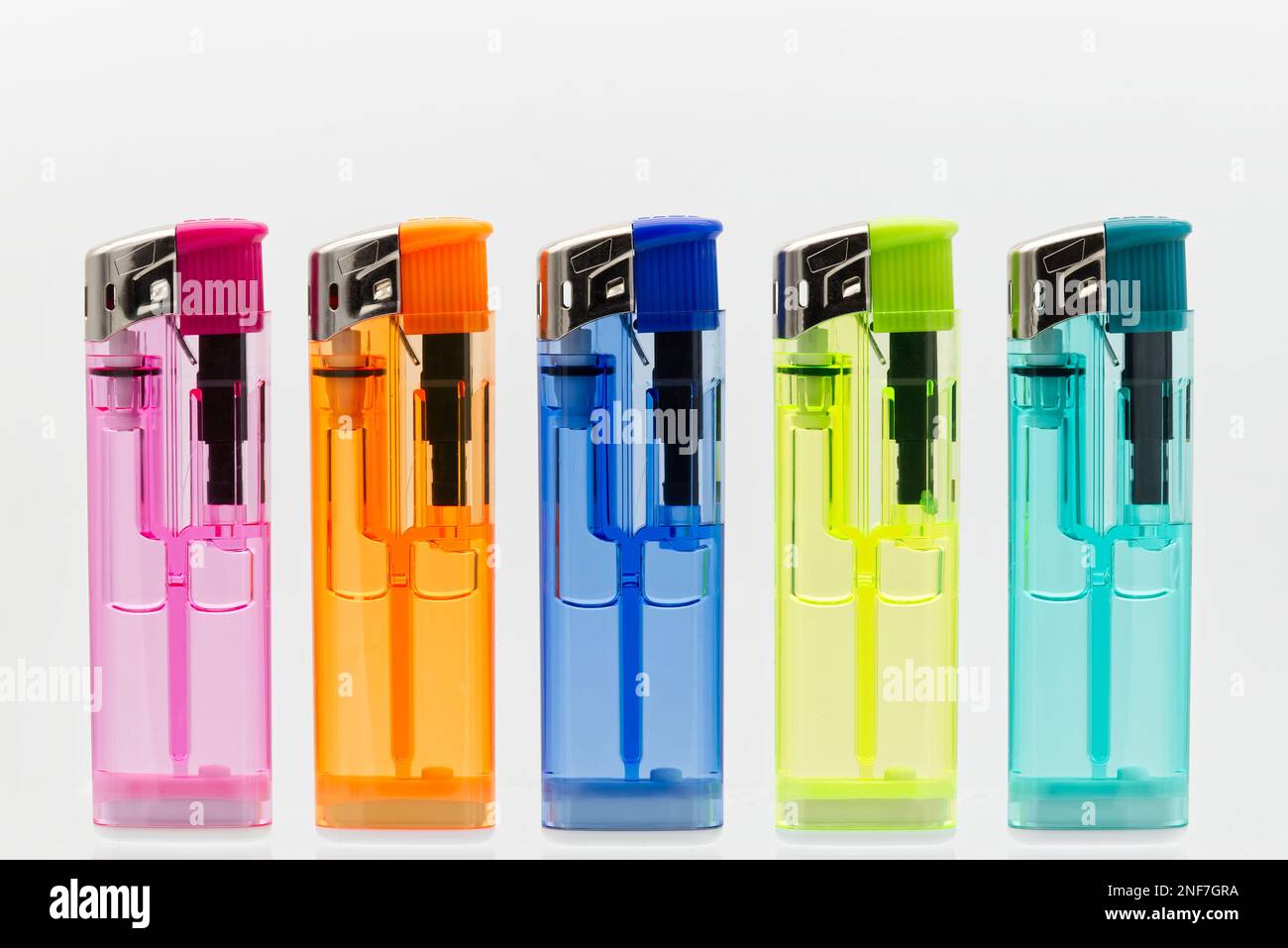 Set of transparent lighters isolated on white background Stock Photo ...