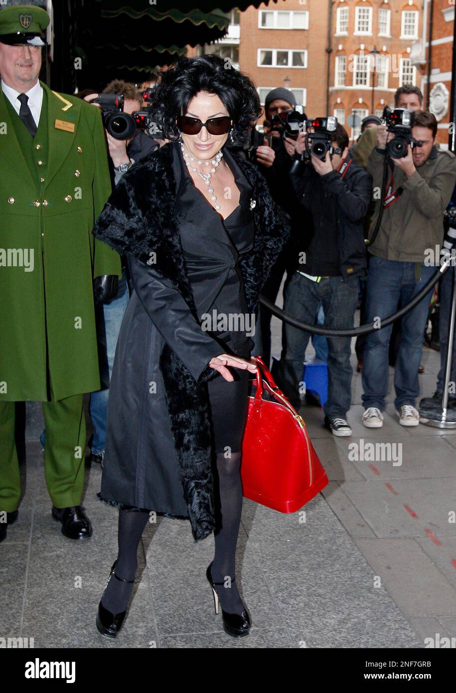 Nancy Del'Ollio is photographed as she arrives at Harrods department ...