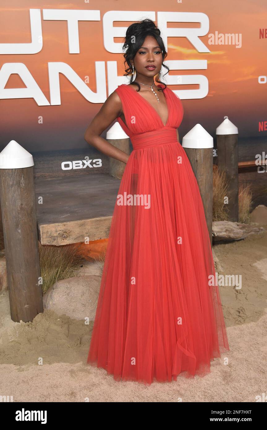 Carlacia Grant arrives at the season three premiere of "Outer Banks" on ...