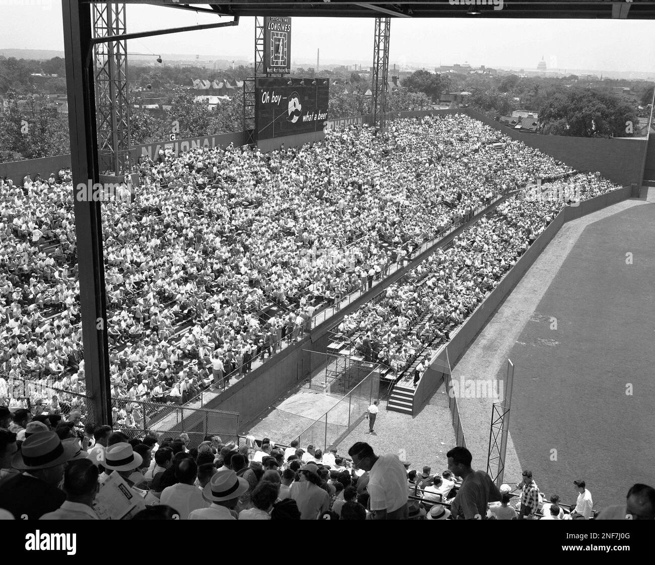 Griffith Stadium is packed with fans on hand for the 23rd All-Star ...
