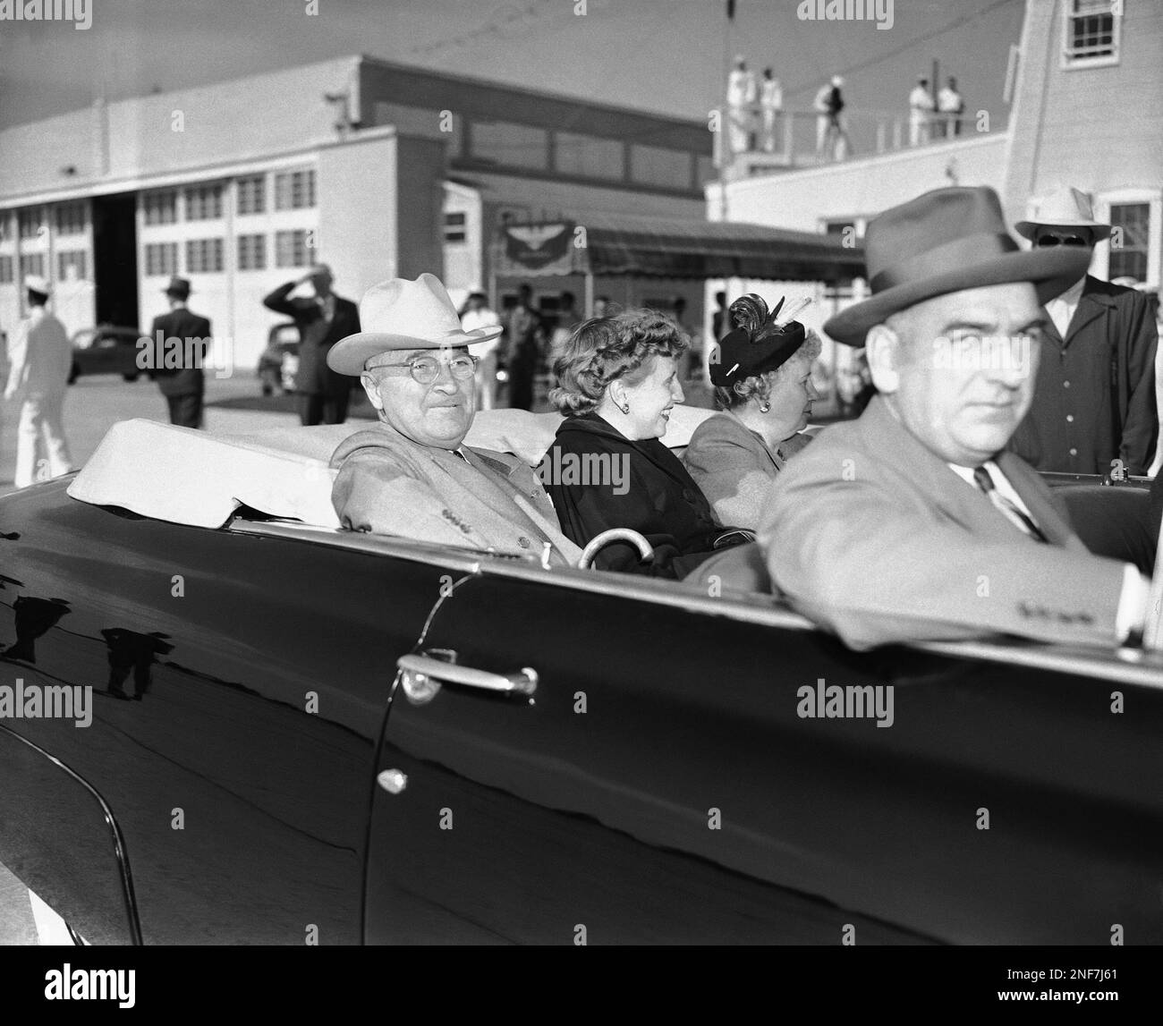 President Harry Truman and his family, Mrs. Bess Truman and daughter ...