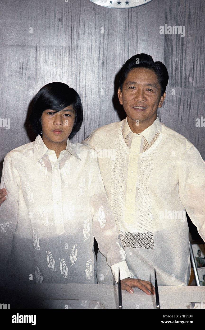 President Ferdinand Marcos of the Philippines, right, poses with his ...