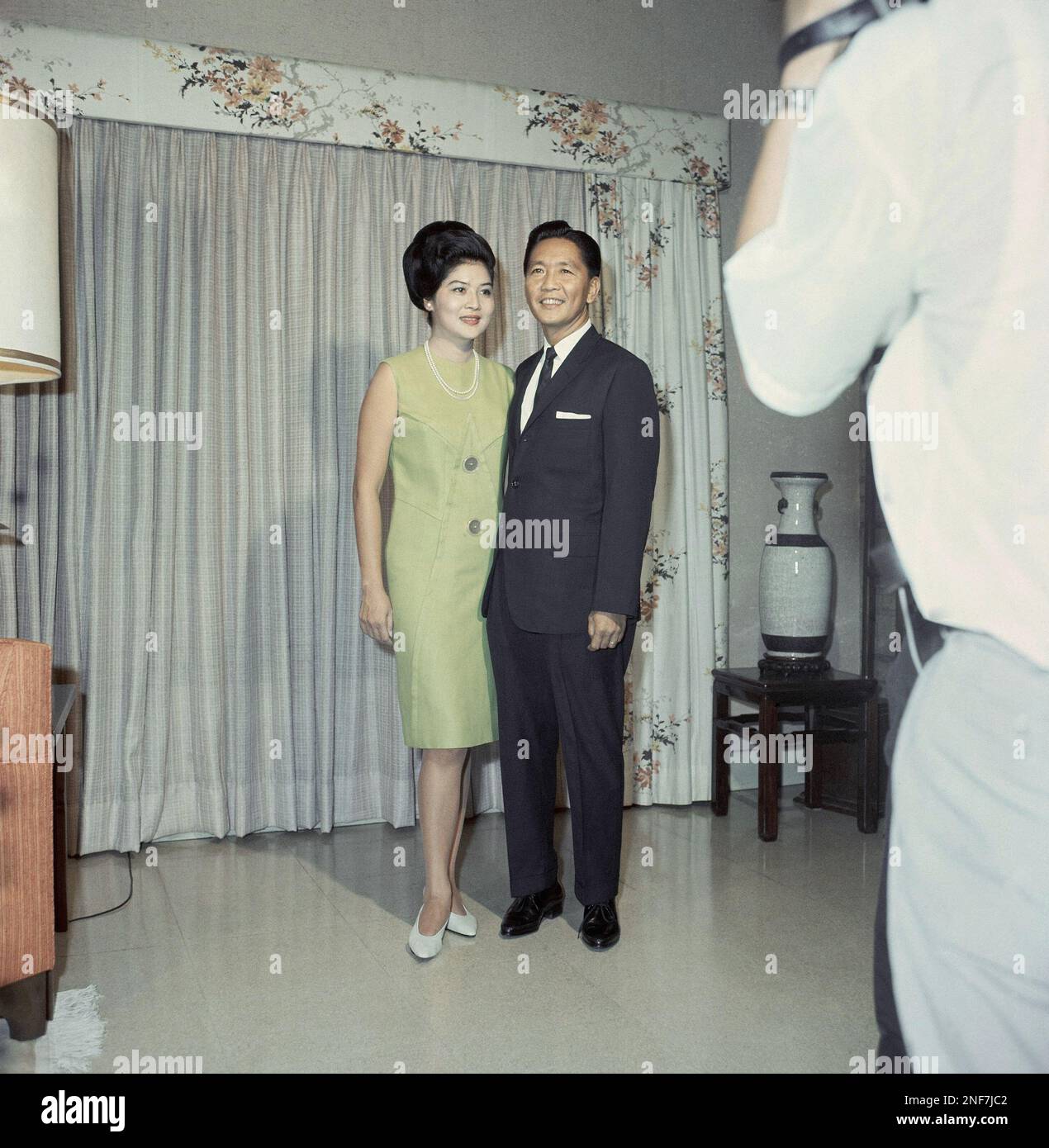 Ferdinand Marcos, right, poses with his wife Imelda Marcos, Nov. 22 ...