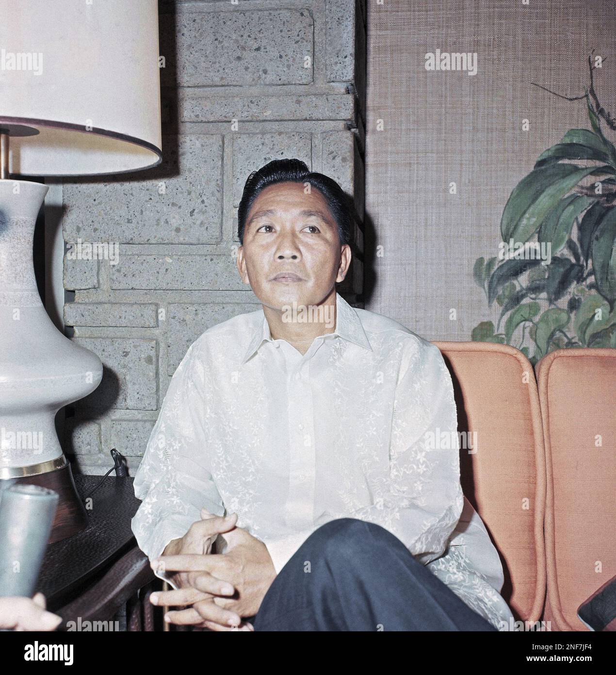 President Ferdinand Marcos poses, Nov. 22, 1965, Manila, Philippines ...
