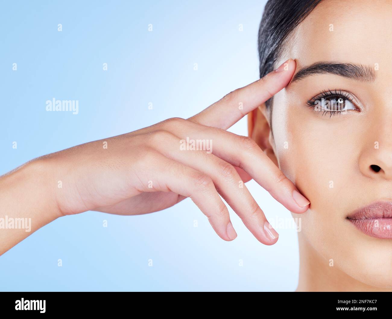 Women half face hi-res stock photography and images - Alamy