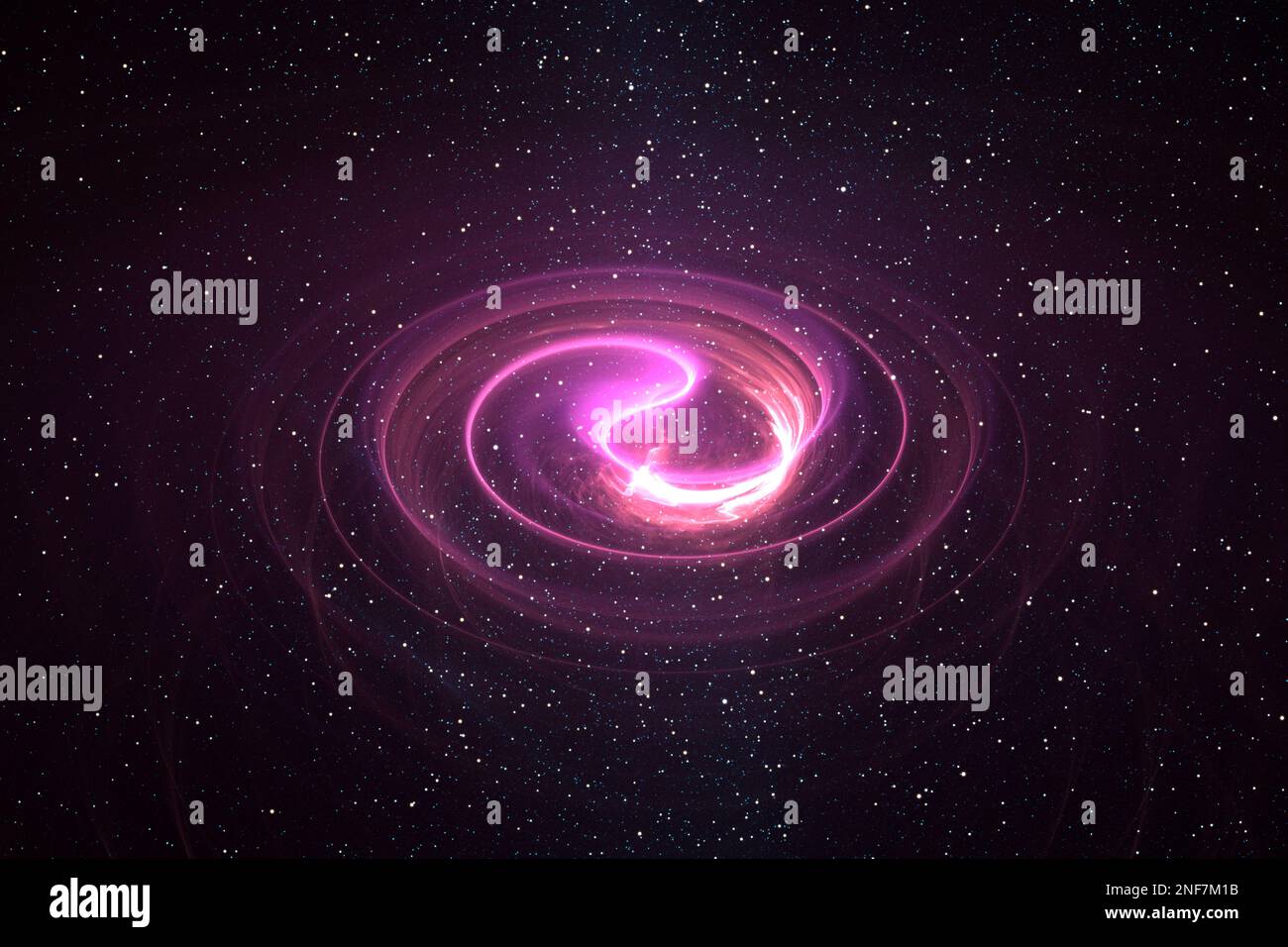 Time and space vortex. Theory, space science. 3D illustration Stock ...