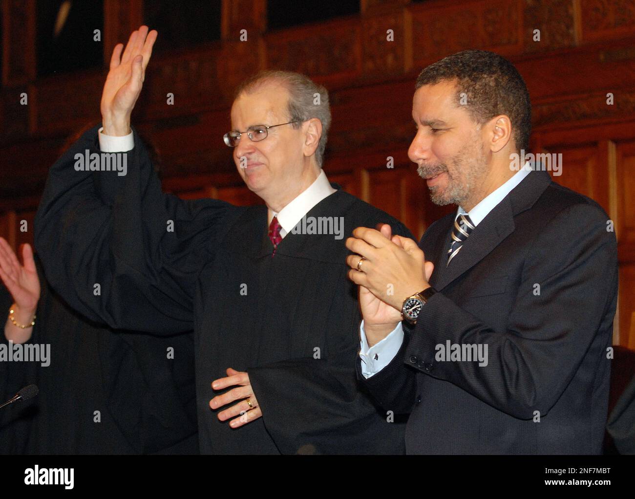 New York Gov. David A. Paterson with new state Chief Judge Jonathan ...