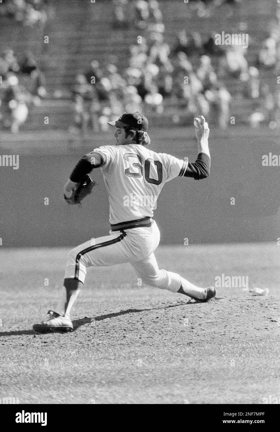California Angels pitcher Nolan Ryan shown pitching against the ...