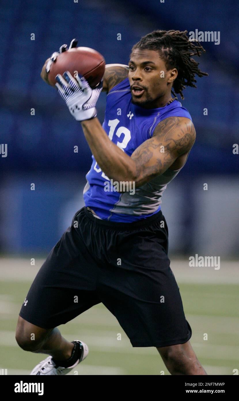 Western Michigan defensive back Louis Delmas runs a drill at the NFL ...