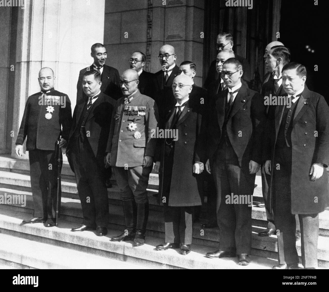 Premier General Hideki Tojo and his cabinet following ceremonies ...