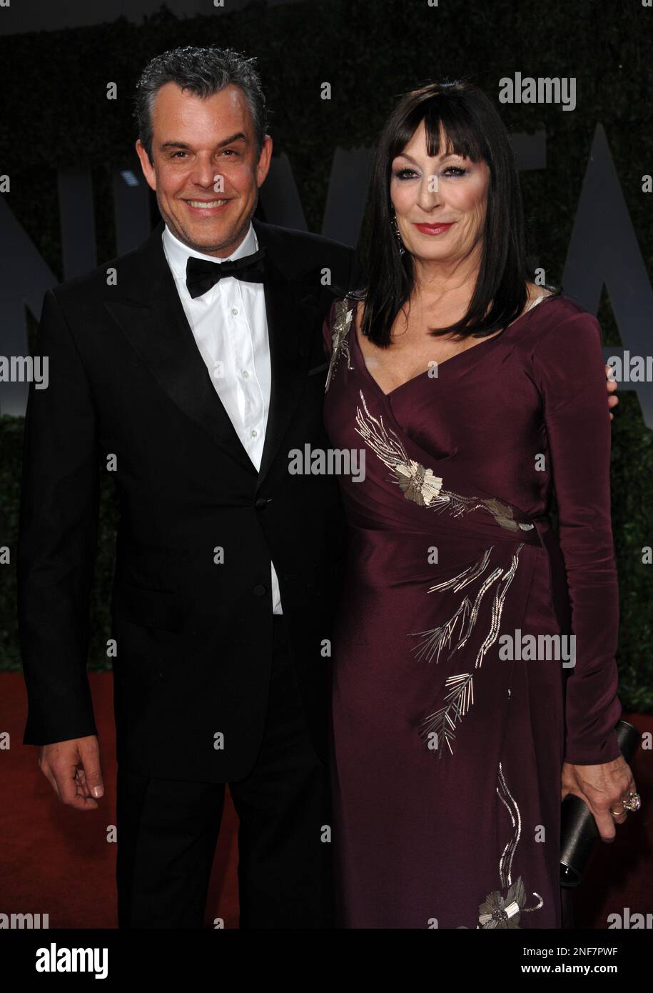 Actress Anjelica Huston arrives with her half brother Danny Huston at ...