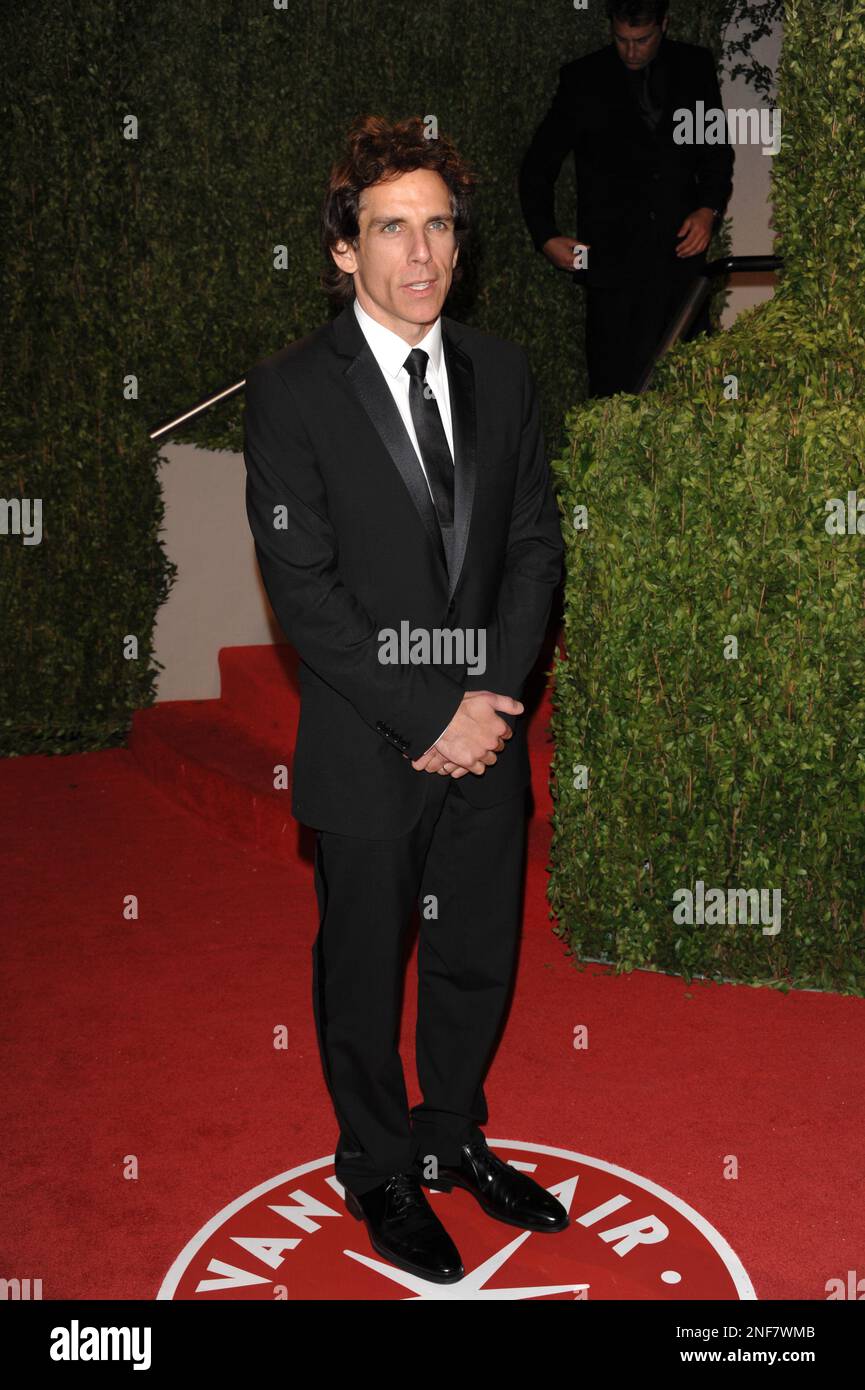 Actor Ben Stiller arrives at the Vanity Fair Oscar party on Sunday, Feb ...