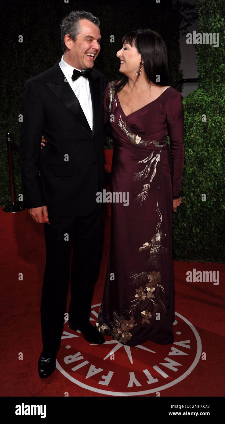 Actress Anjelica Huston arrives with her half brother Danny Huston ...