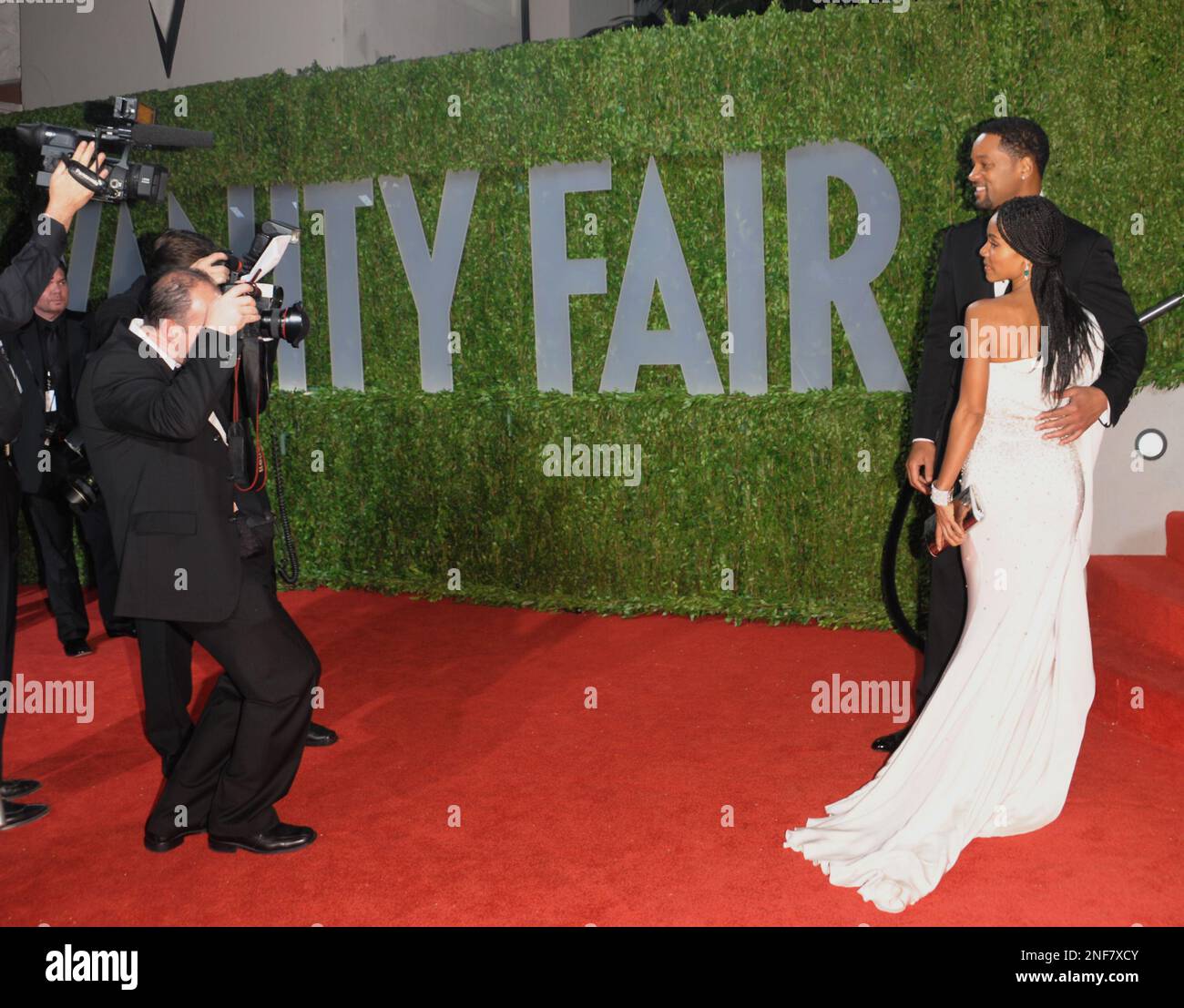 Actor Will Smith, left, and actress Jada Pinkett Smith arrive at the ...