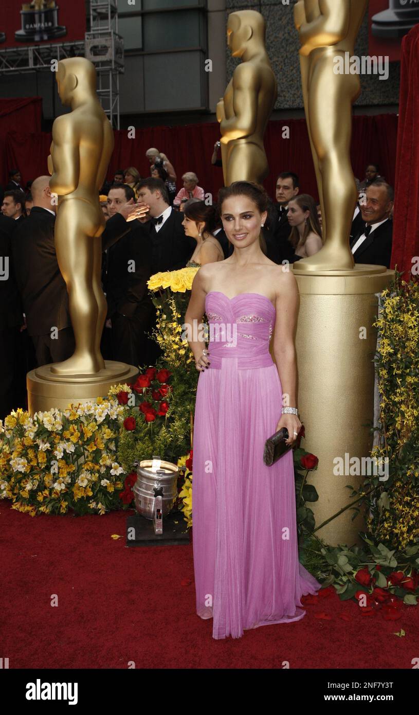 Actress Natalie Portman arrives for the 81st Academy Awards Sunday, Feb ...
