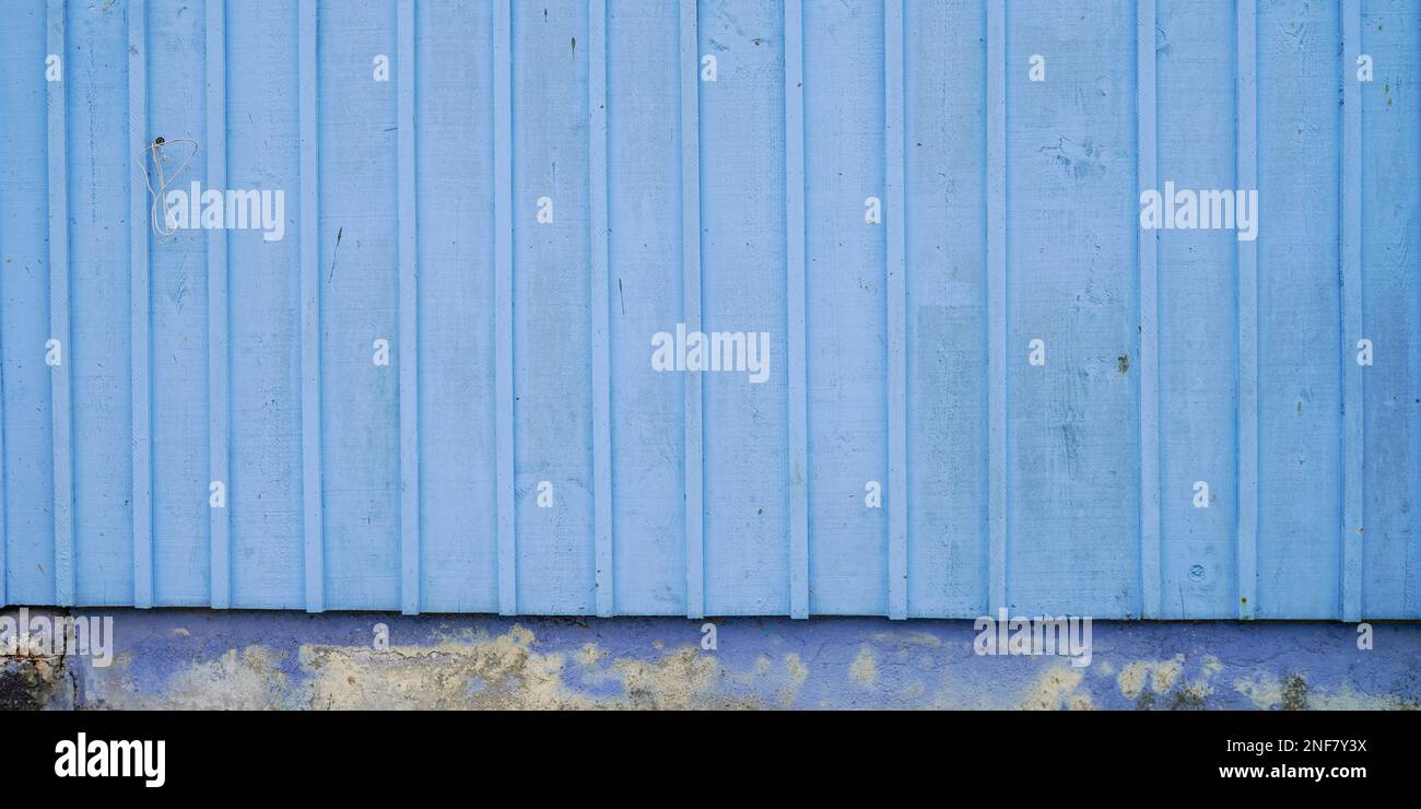 blue wooden facade fence wood palisade background planks texture Stock ...