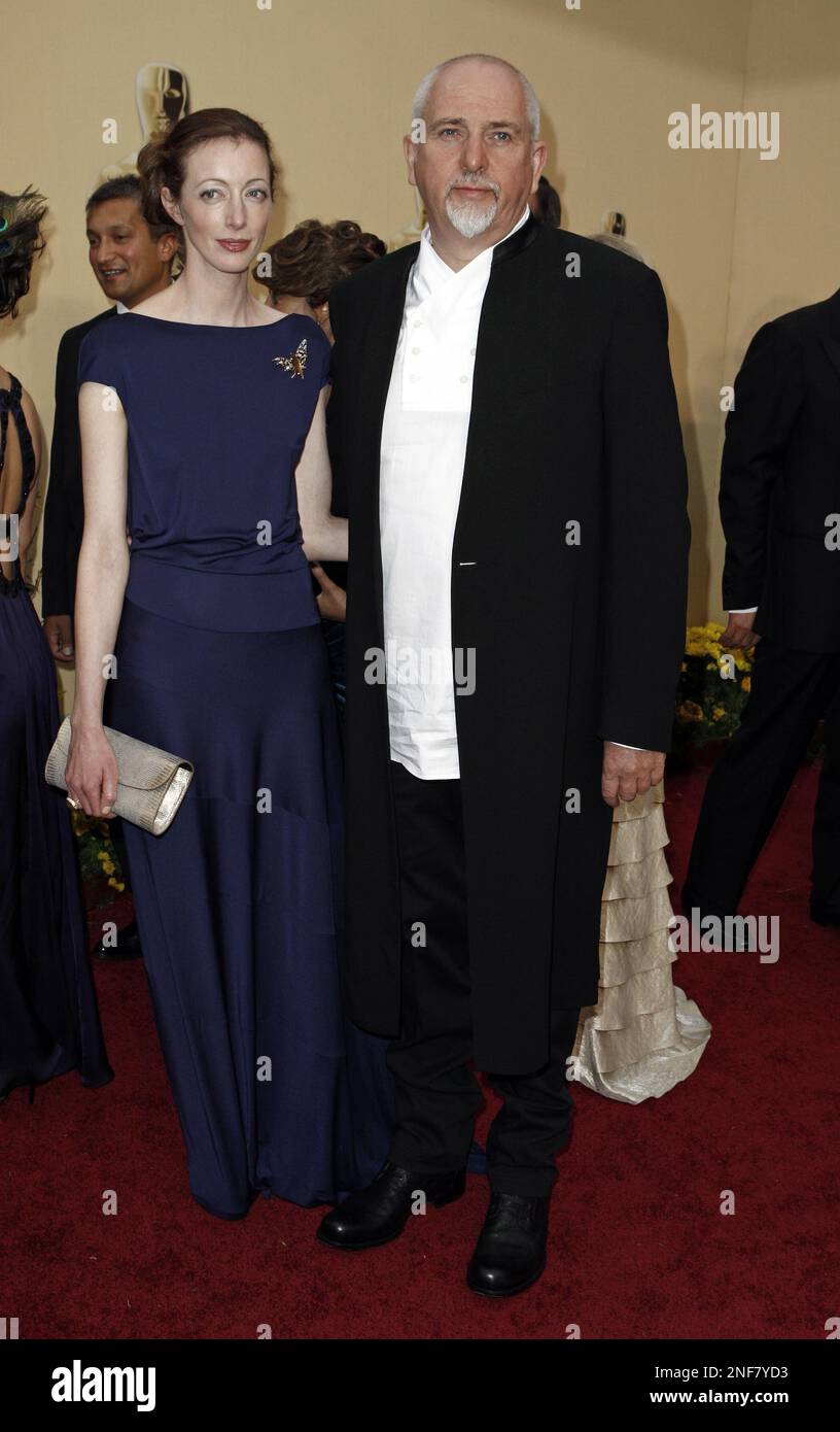 Peter Gabriel, right and his wife, Meabh Flynn arrive for the 81st ...