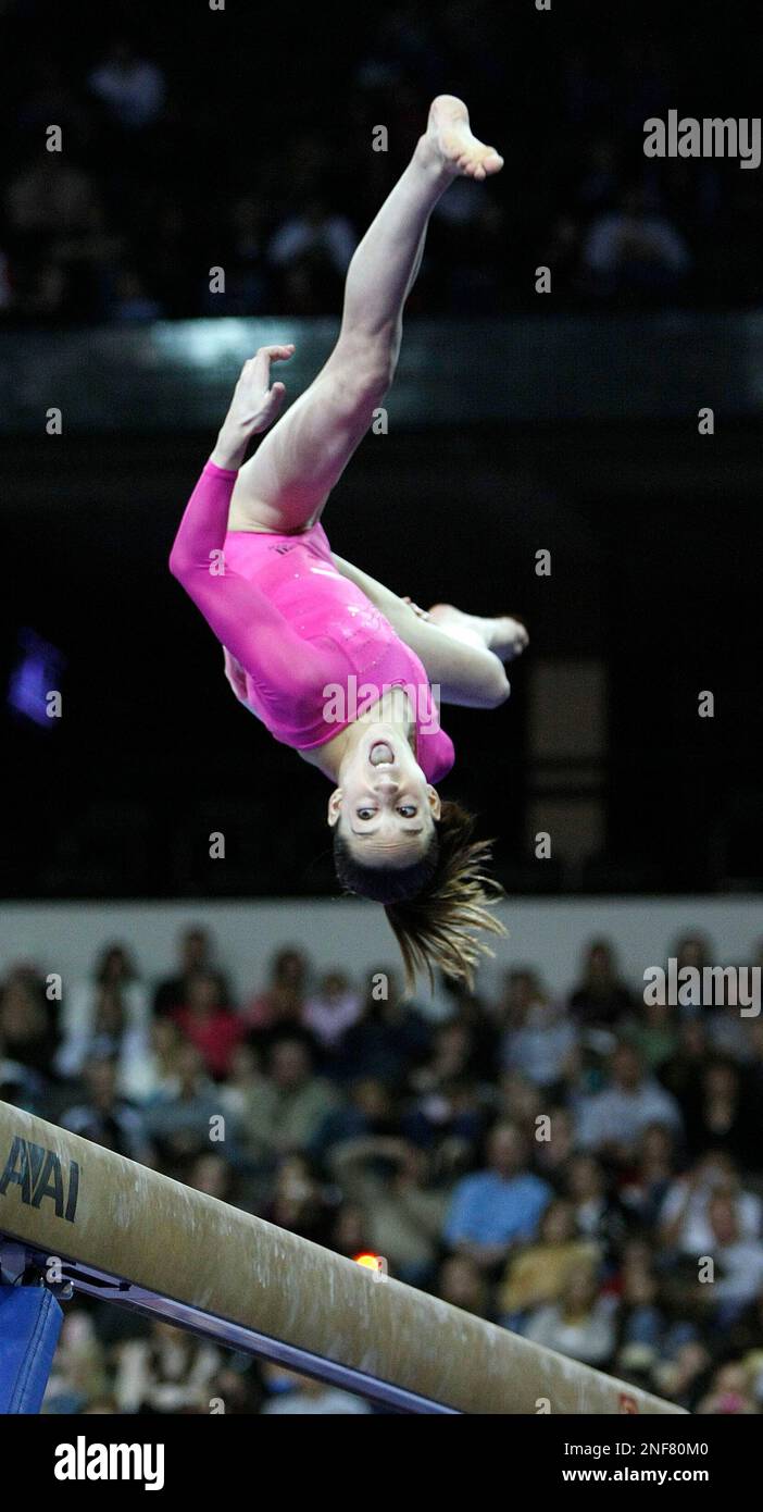 Jordyn Wieber of the USA performs her routine on the balance beam ...