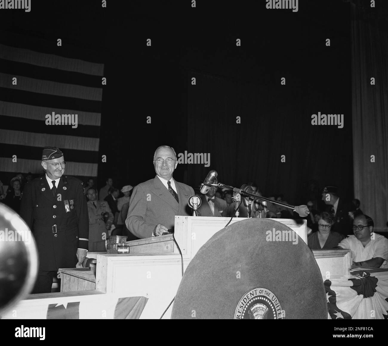 From left to right: Perry Brown, National Commander, and President ...