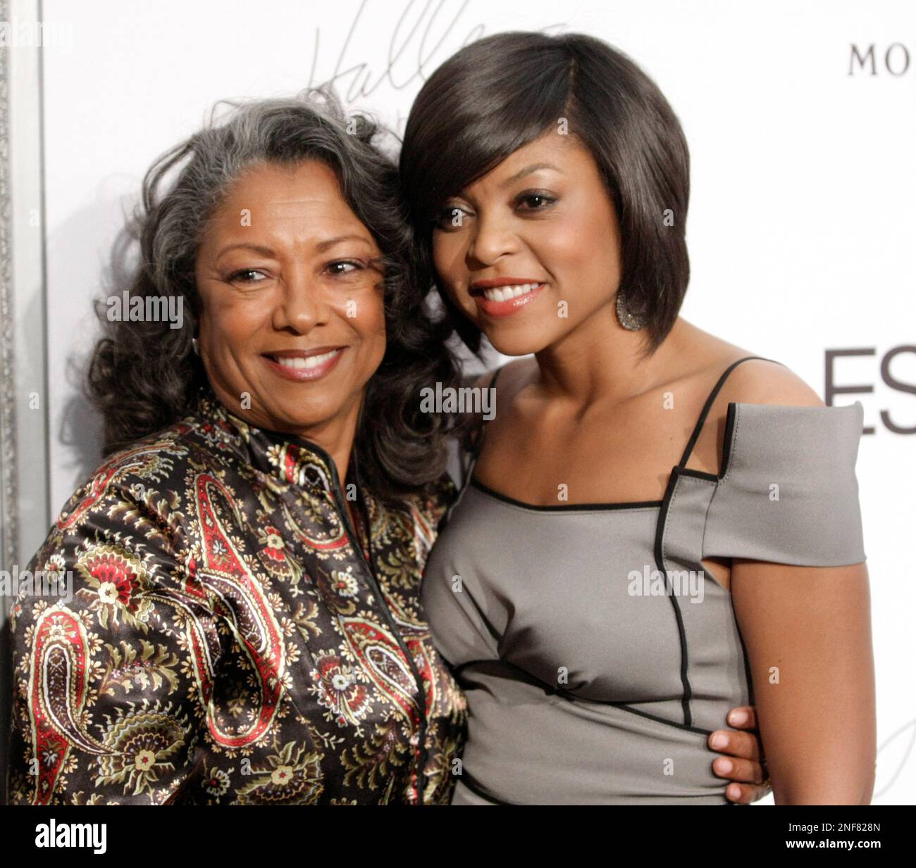 Actress Taraji Henson and her mother Bernice Henson pose on the press ...