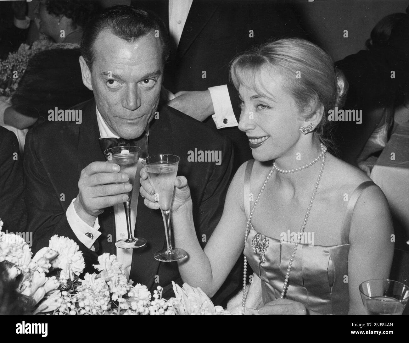 U.S. American actor and singer Eddie Constantine is pictured with his ...