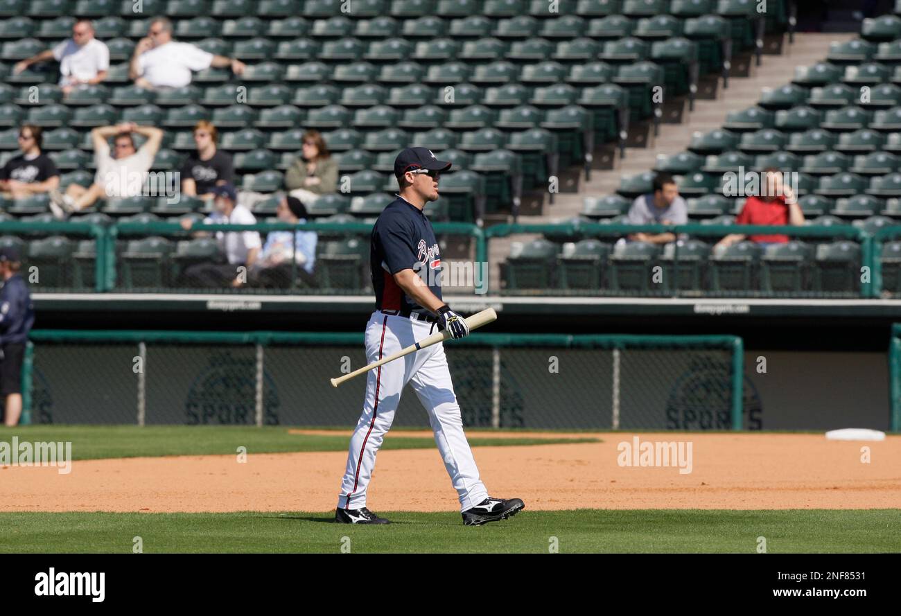 Atlanta Braves third baseman Chipper Jones during a spring training ...