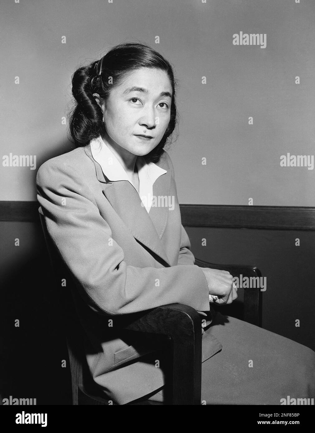 Iva Toguri D'Aquino, also known as "Tokyo Rose," is shown as she made ...