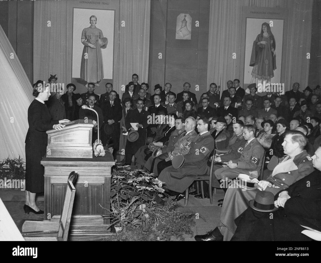 Mrs. Gertrud Scholtz-Klink, Germany's "Reichsfrauenfuehrerin" (Empire's ...