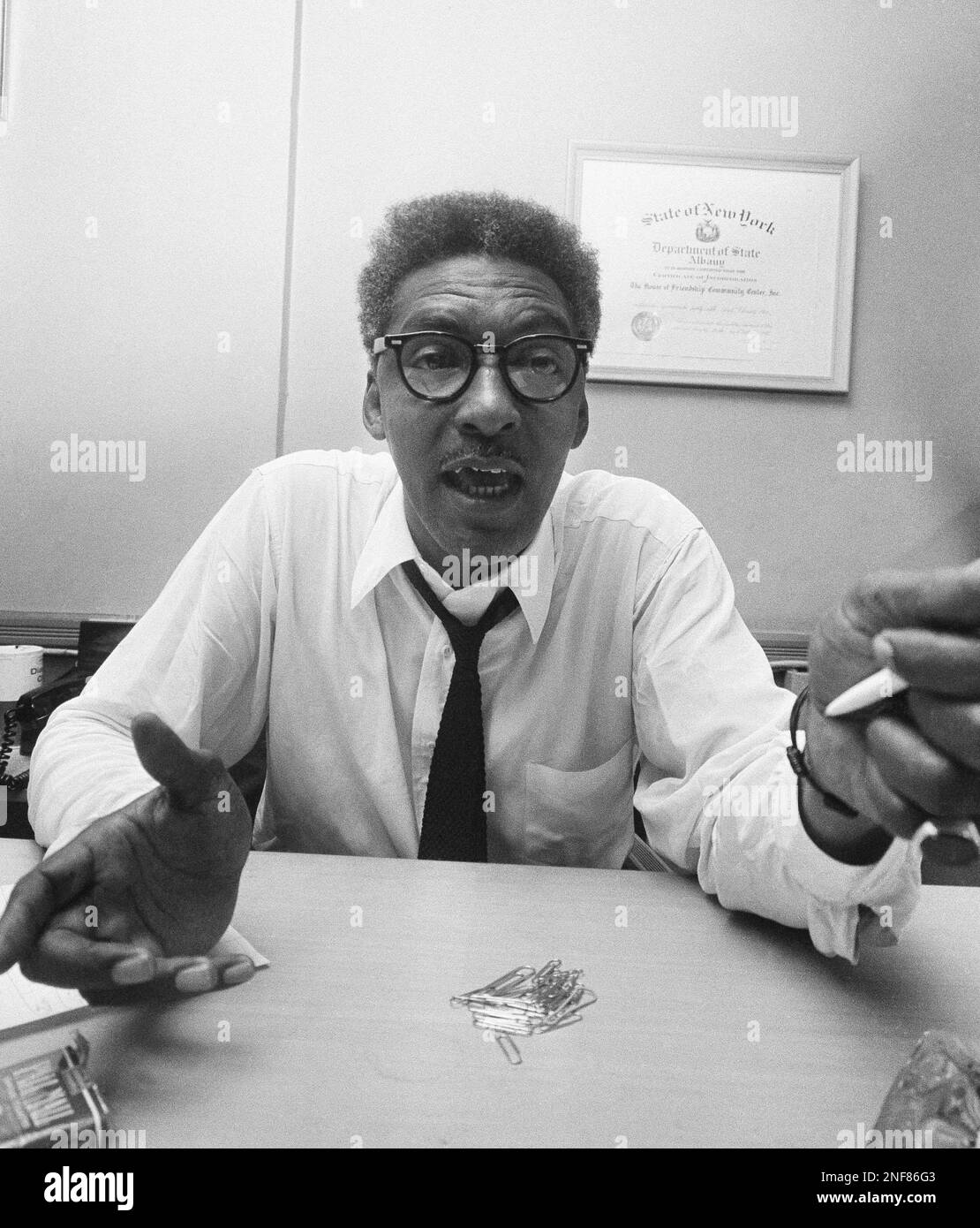 Bayard Rustin, leader of the "March on Washington" scheduled for Aug ...