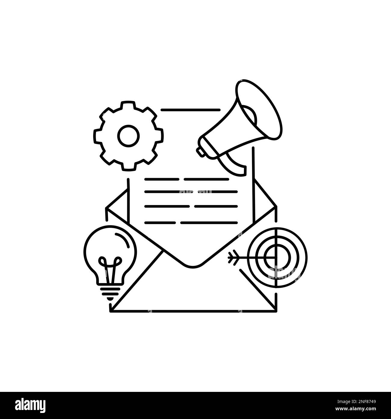 Direct message icon hi-res stock photography and images - Alamy
