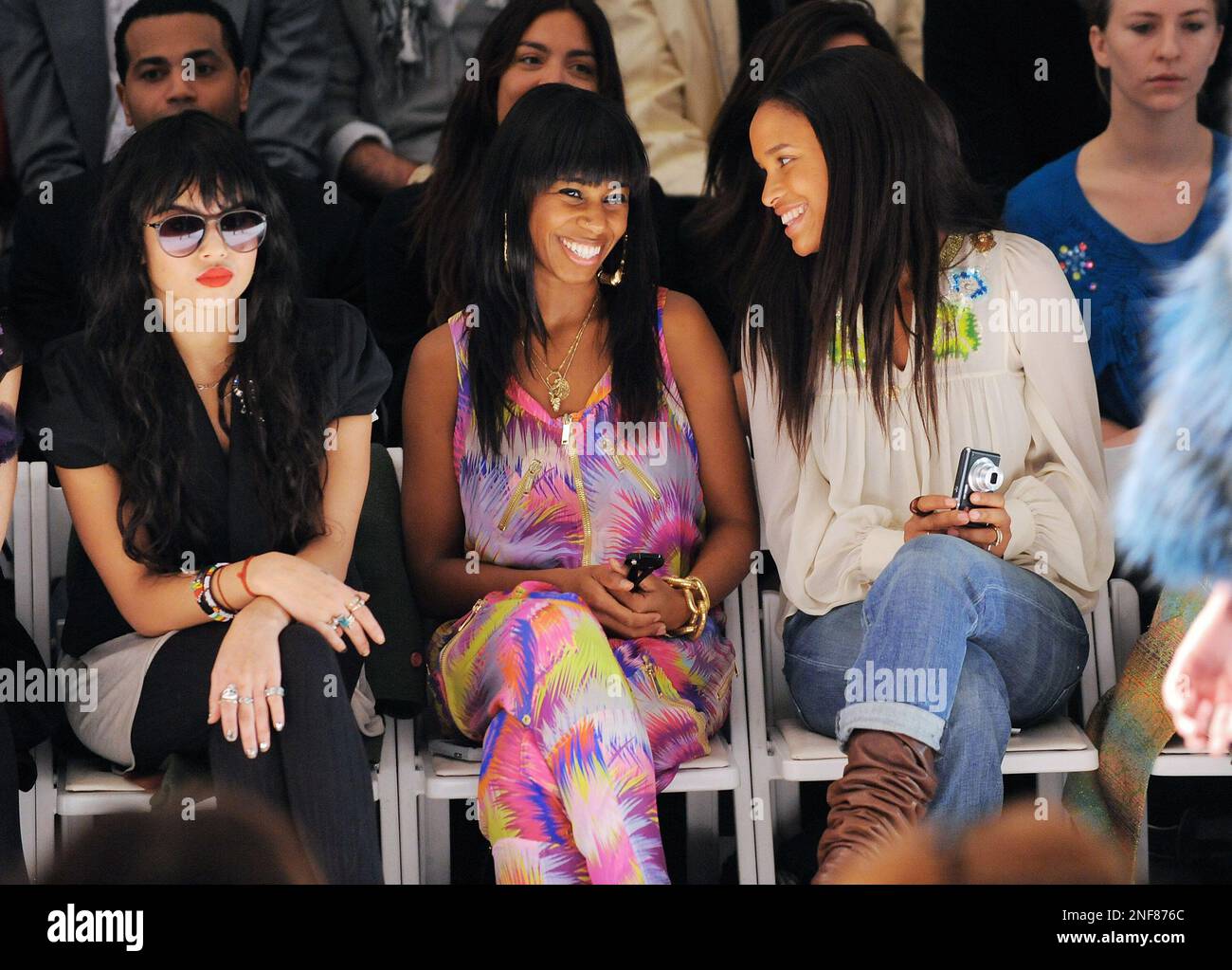 From left, model Zoe Kravitz, singer Santogold and model Joy Bryant ...