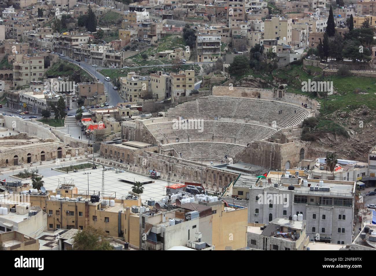 Blick vom Zitadellenhügel auf die Stadt, Amman, Jordaniem / View from ...