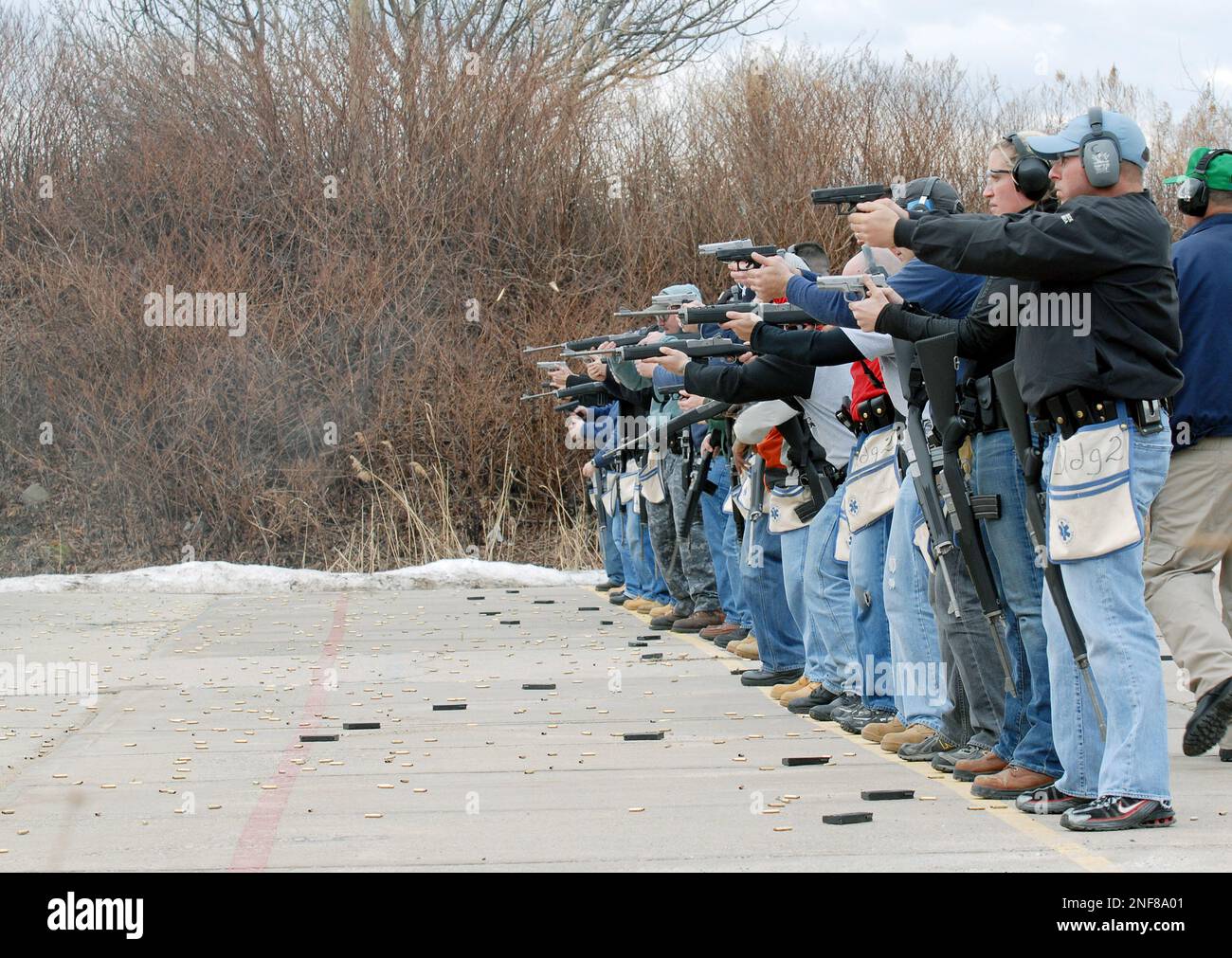 Operators from the NYPD Emergency Services Unit are seen engaging ...