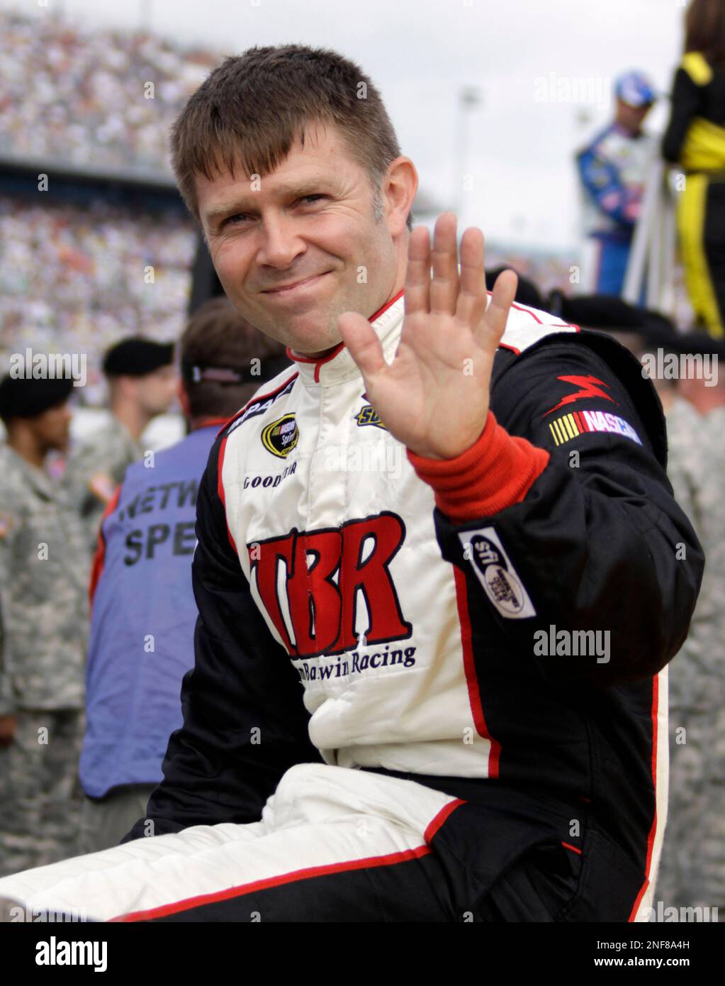 Scott Riggs is shown before the first of two NASCAR Gatorade Duel 150 ...