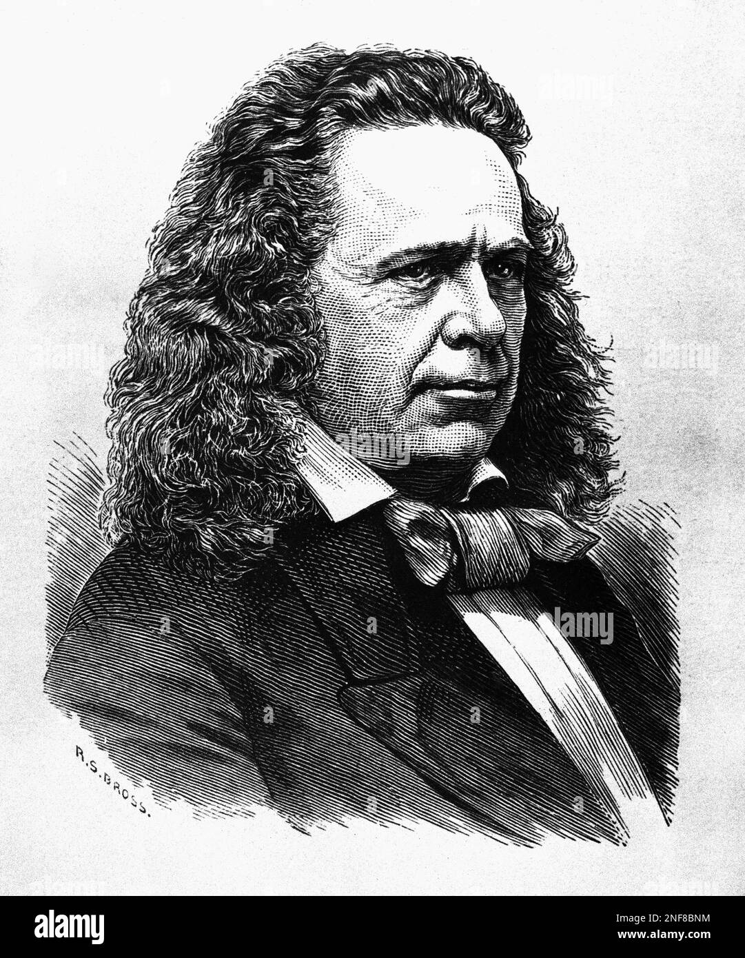 Elias Howe Jr., Inventor of the Sewing Machine, is shown in an updated ...