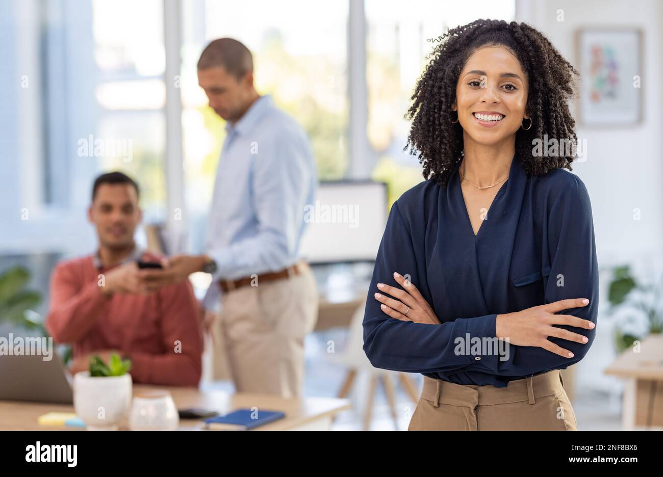 Black woman in business, leadership and success in portrait with career ...